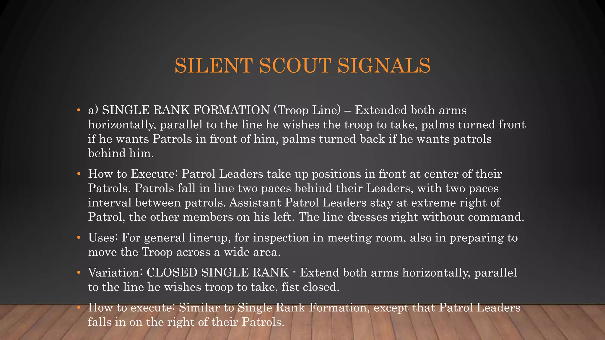 Silent scout signals | PPTX