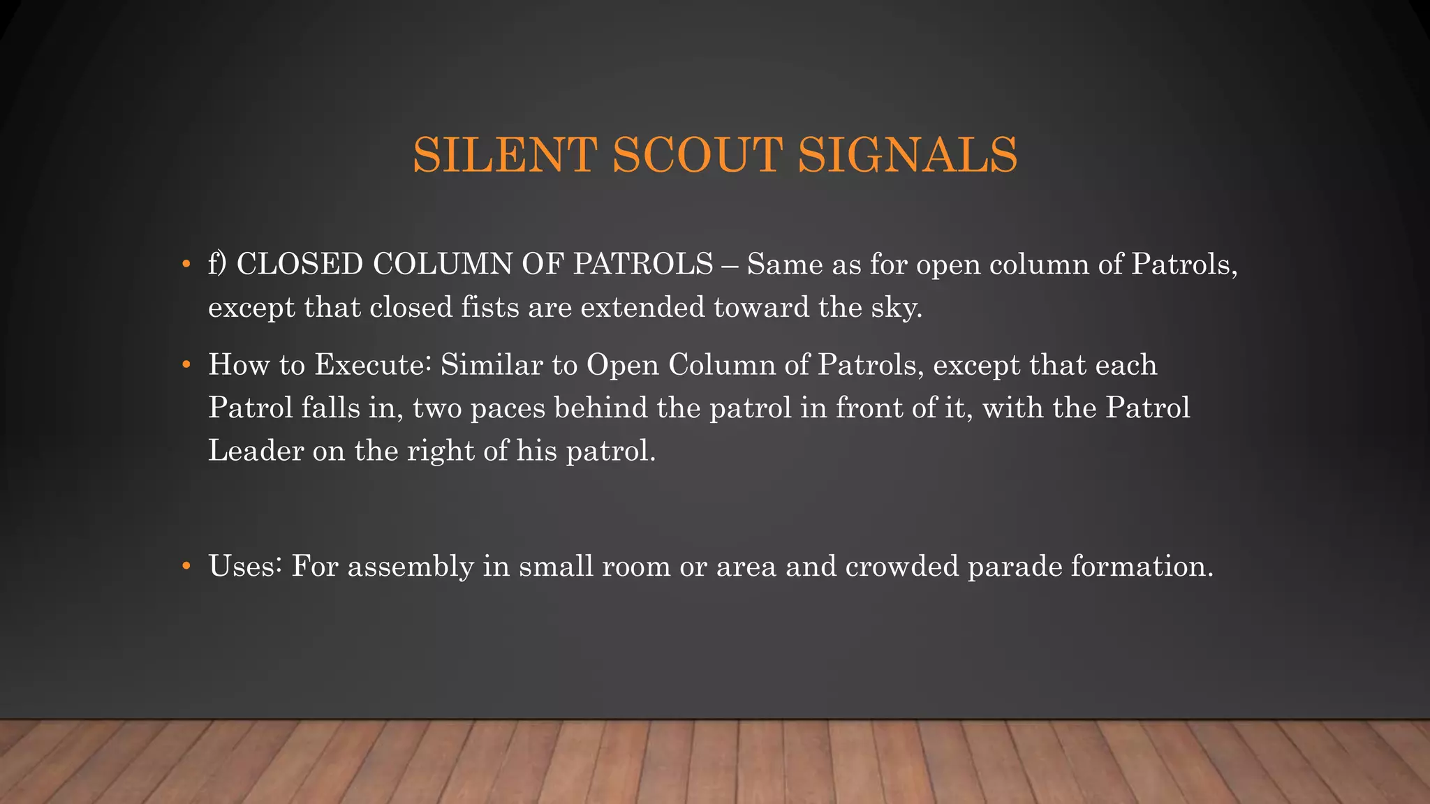Silent scout signals | PPTX