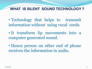 Silent sound technology | PPTX | Digital Audio | Computer Software and ...