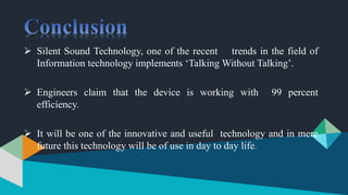 Silent sound technology | PPTX