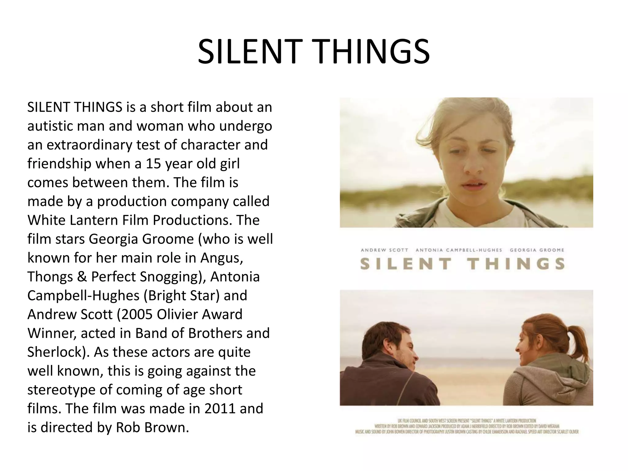 Silent things presentation | PPT
