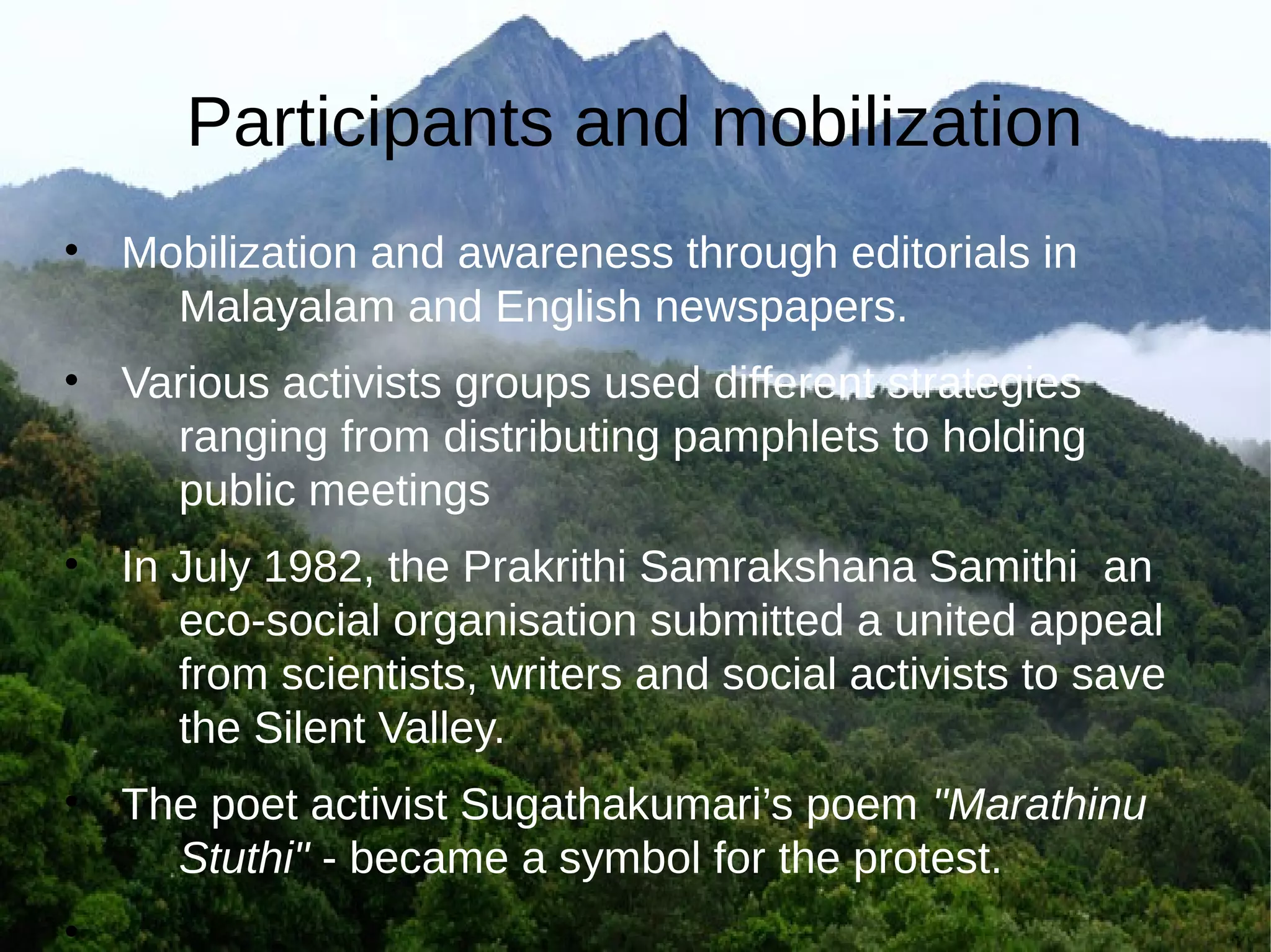 Silent valley movement | ODP