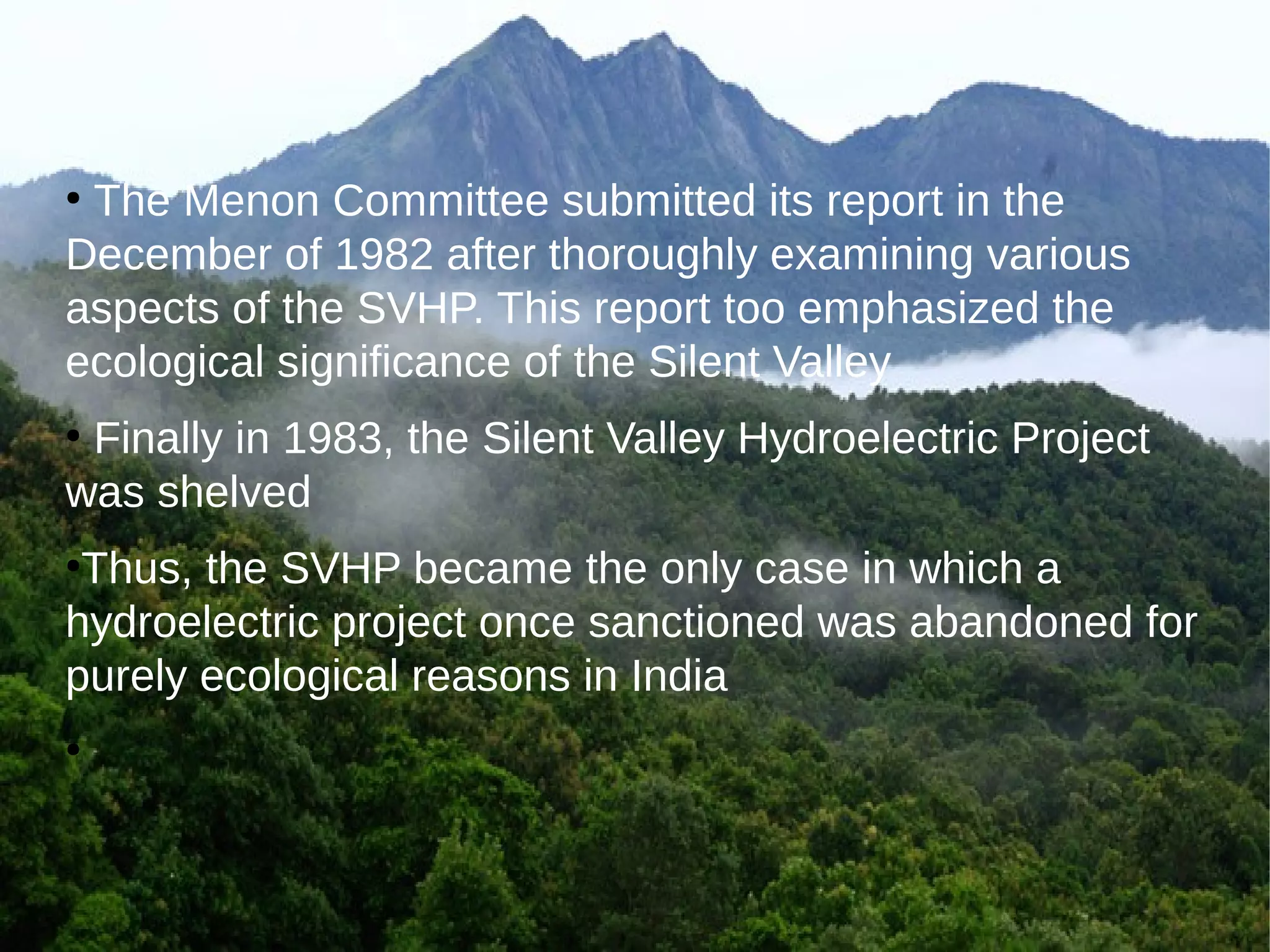 Silent valley movement | ODP