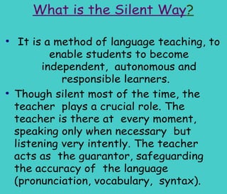 the Silent way | PPT