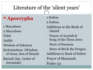 OT Supplement The 400 Silent Years | PPT