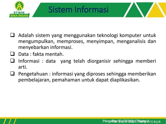 Sile ppt chapter 1 pti stmik | PPT