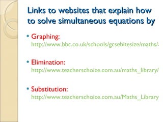 Simultaneous Equation Project | PPT