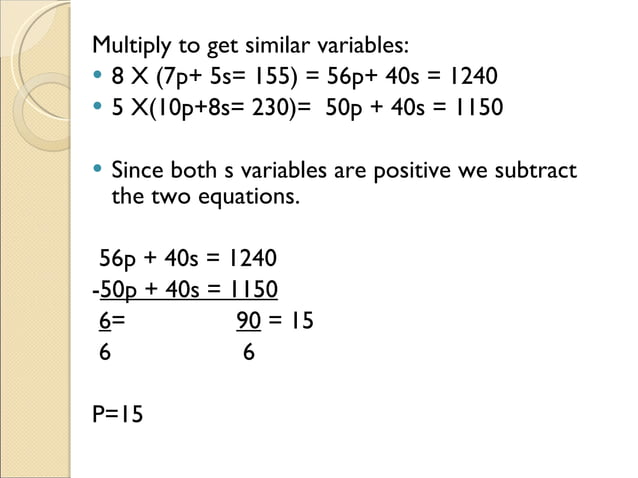 Simultaneous Equation Project | PPT