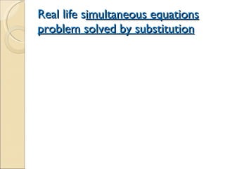 Simultaneous Equation Poster | PPT
