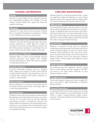 SILESTONE® QUICK REFERENCE GUIDE | PDF