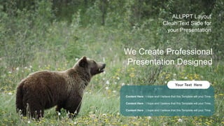 Silhouette Brown Bear PowerPoint Templates.pptx