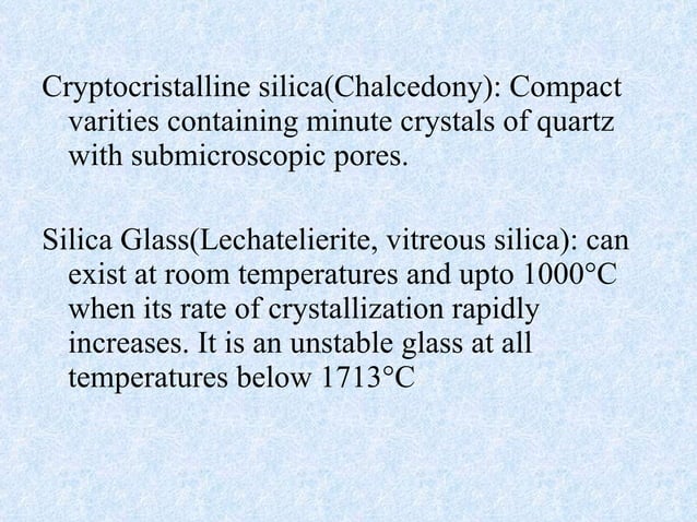 Silica | PPT | Chemistry | Science
