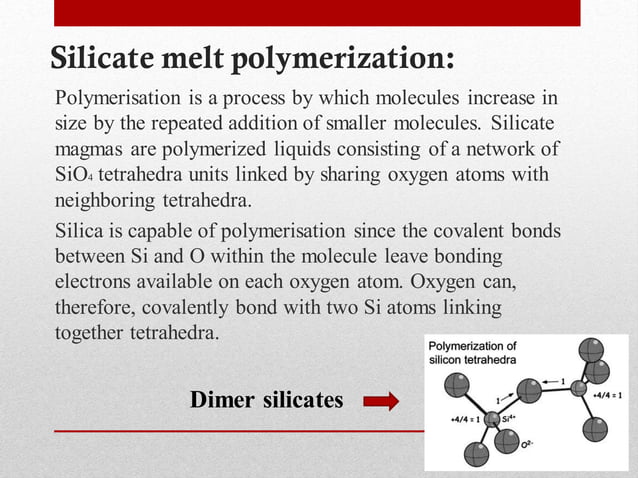 Silica polymerization in igneous processes. | PDF | Chemistry | Science