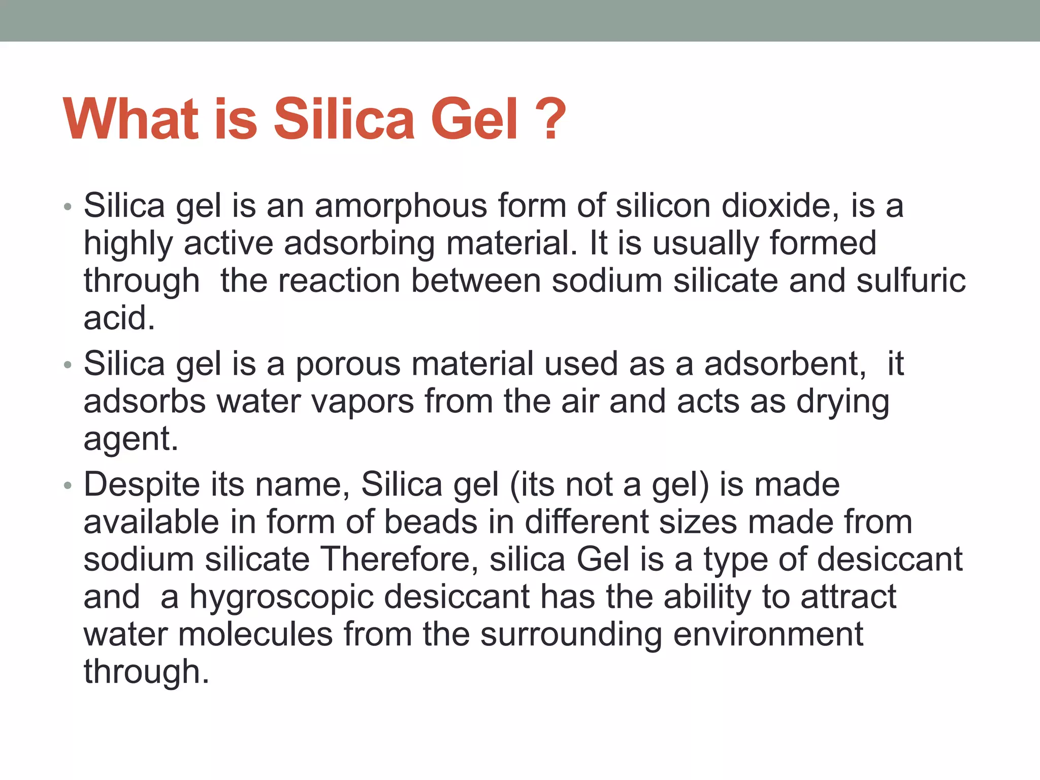 Silica Gel Desiccant | Moisture Absorbing Beads | PPTX