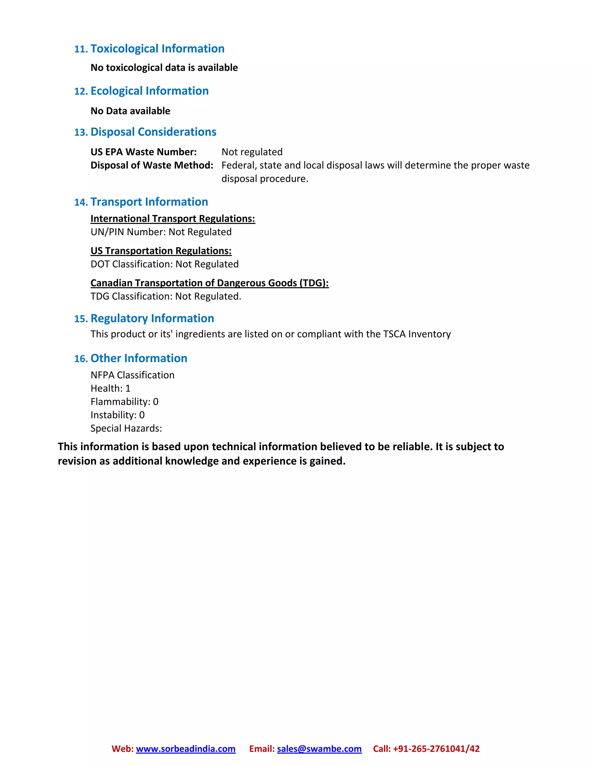 Silica Gel Chromatography MSDS | PDF