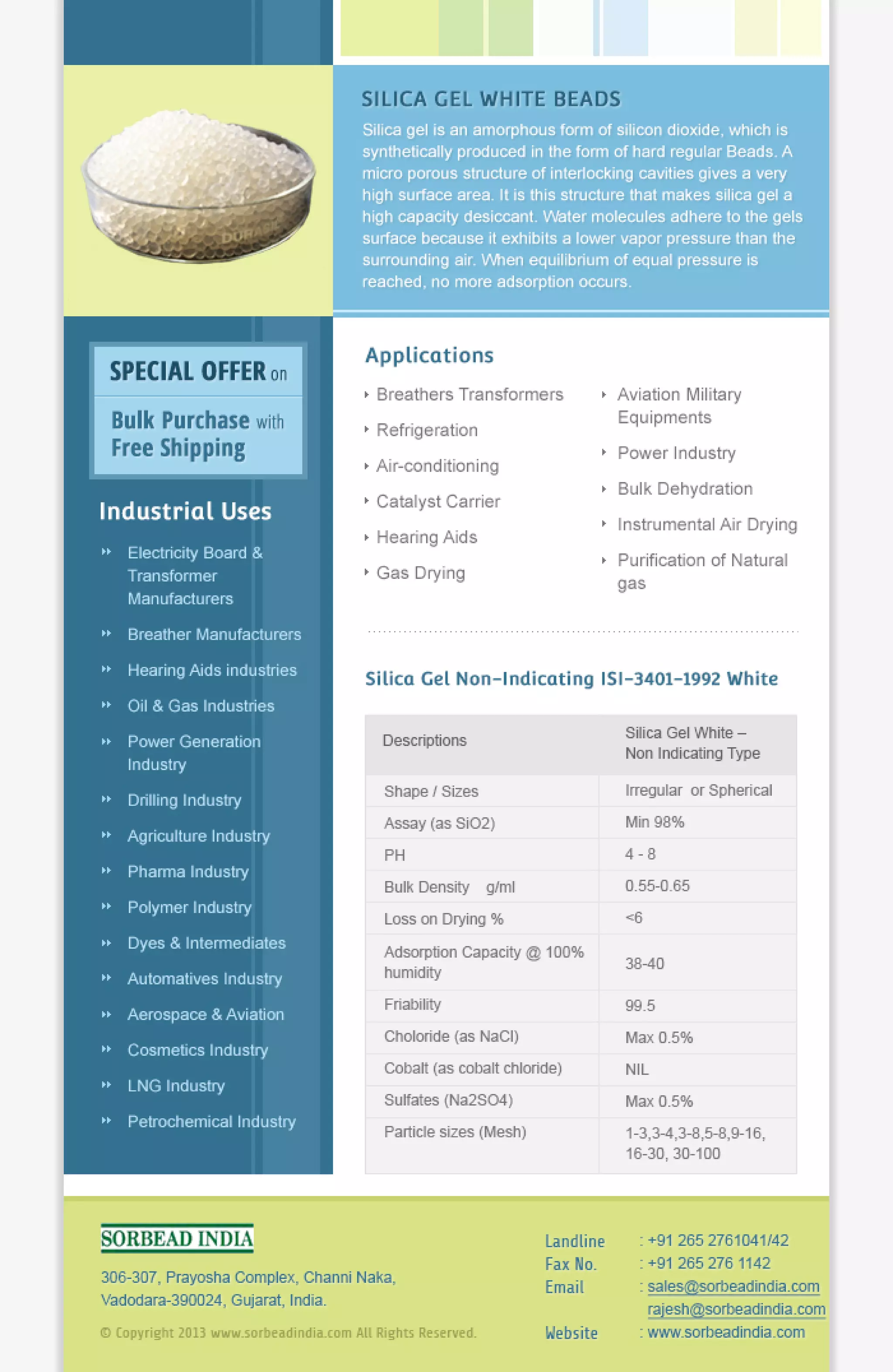 Silica Gel White Beads | Moisture Absorber- Sorbead India | PDF ...