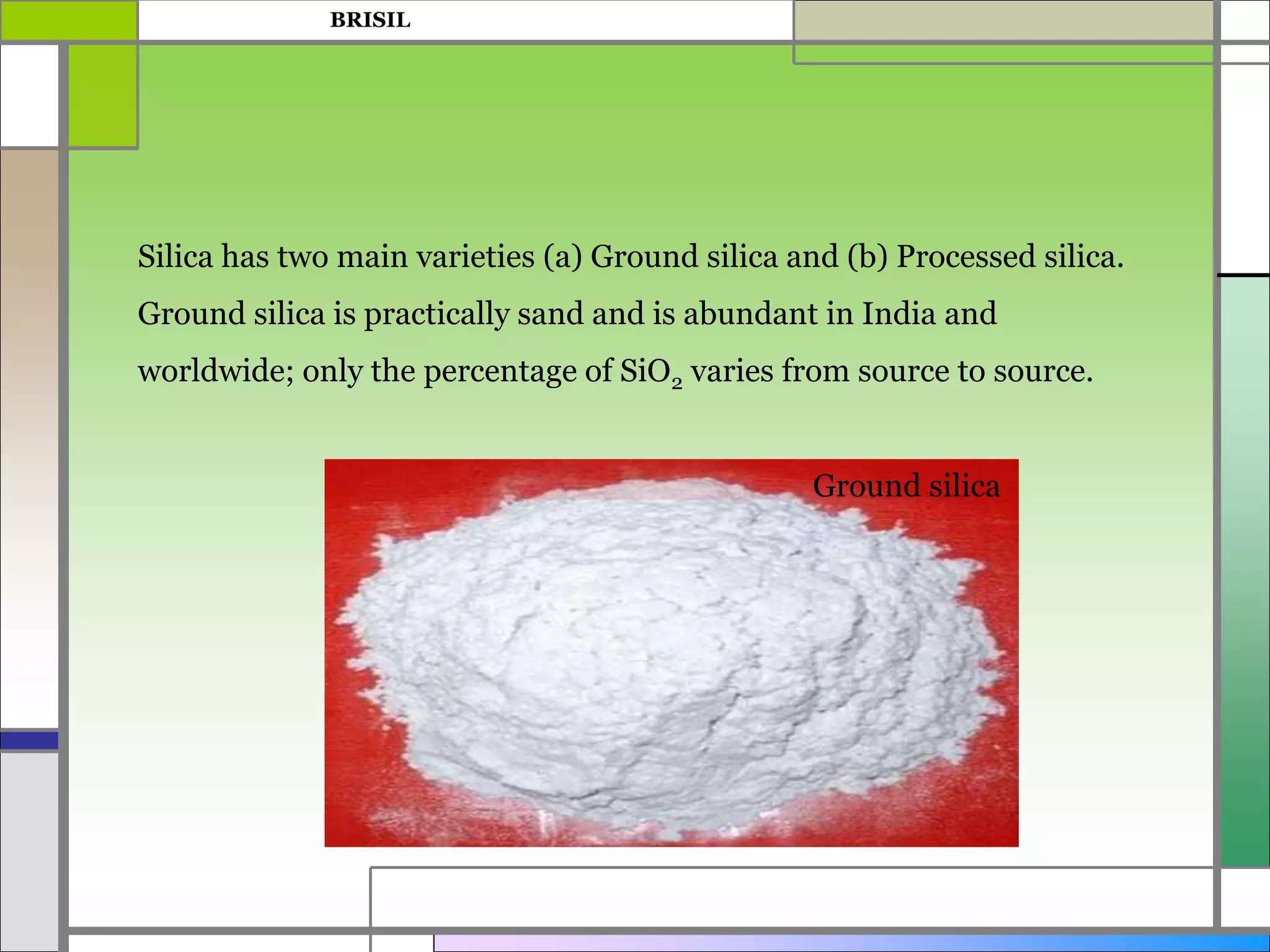 Silica & its applications | PPTX