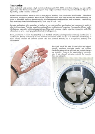 Silica Processing Plant and Pure silica extracting | PDF