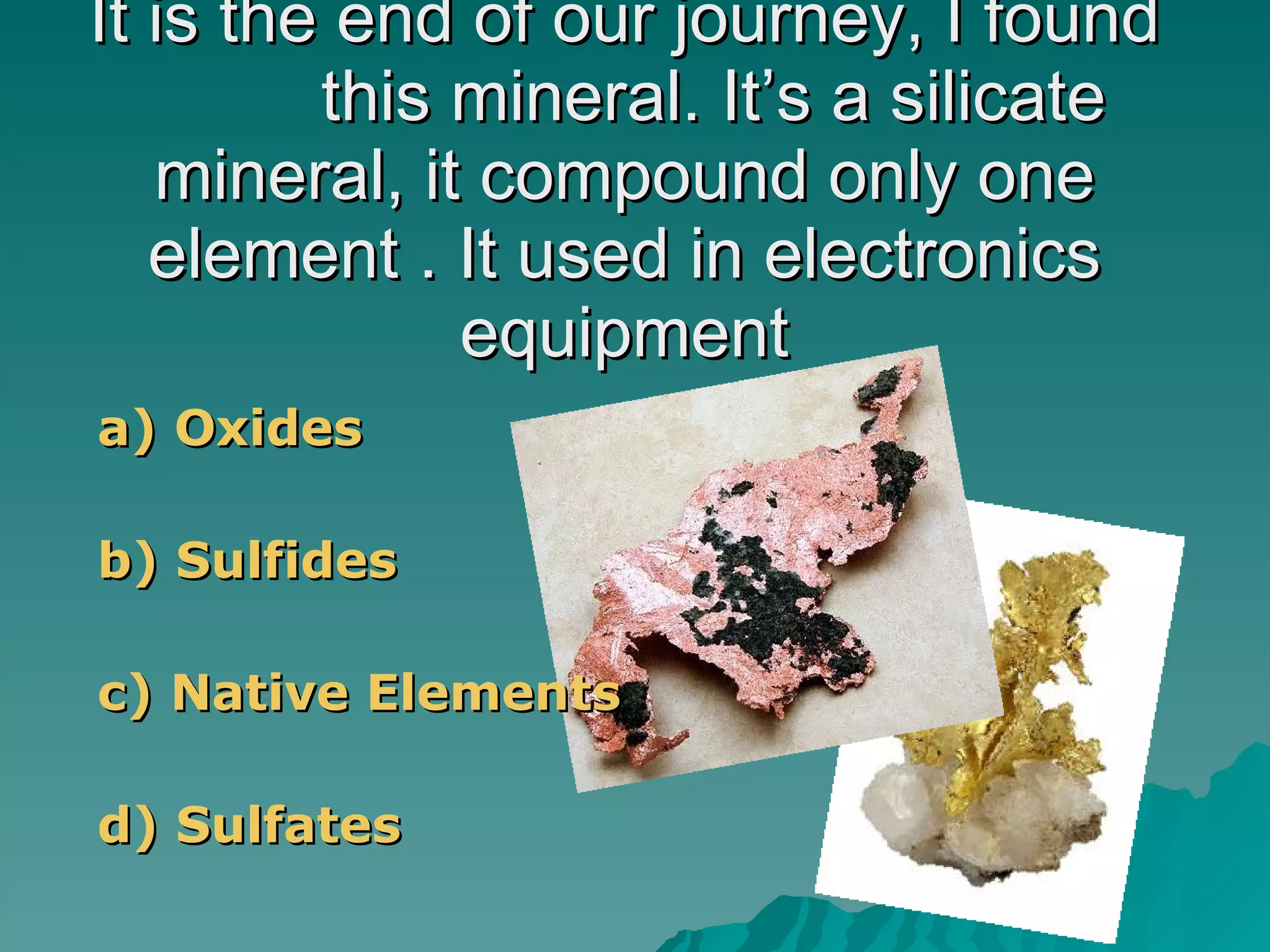 Silicate and nonsilicate | PPT | Geology | Science