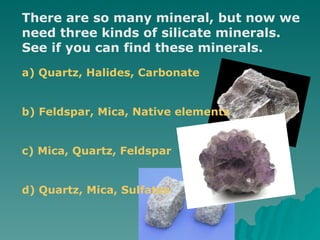 Silicate and nonsilicate | PPT | Geology | Science