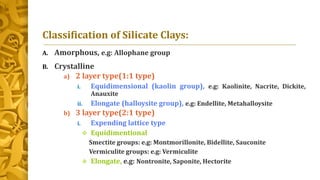 Silicate clay.(Morshed) | PPTX | Chemistry | Science