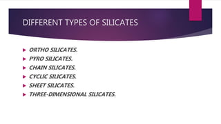 Silicates - Sheetal Sequeira | PPTX