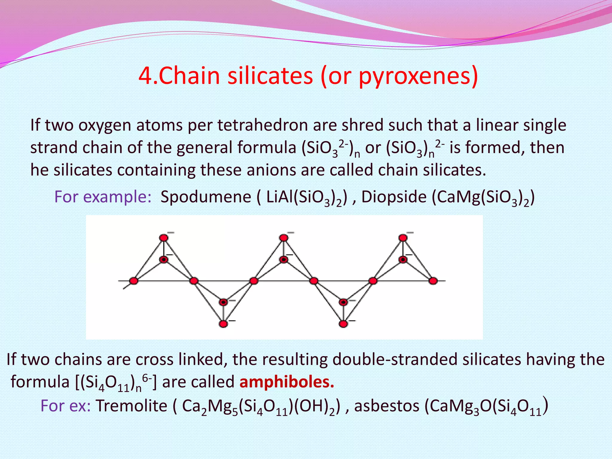 Silicates, classification of silicates Zeolites,application of zeolites ...