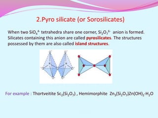 Silicates, classification of silicates Zeolites,application of zeolites ...