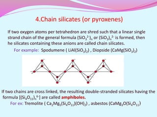 Silicates, classification of silicates Zeolites,application of zeolites ...
