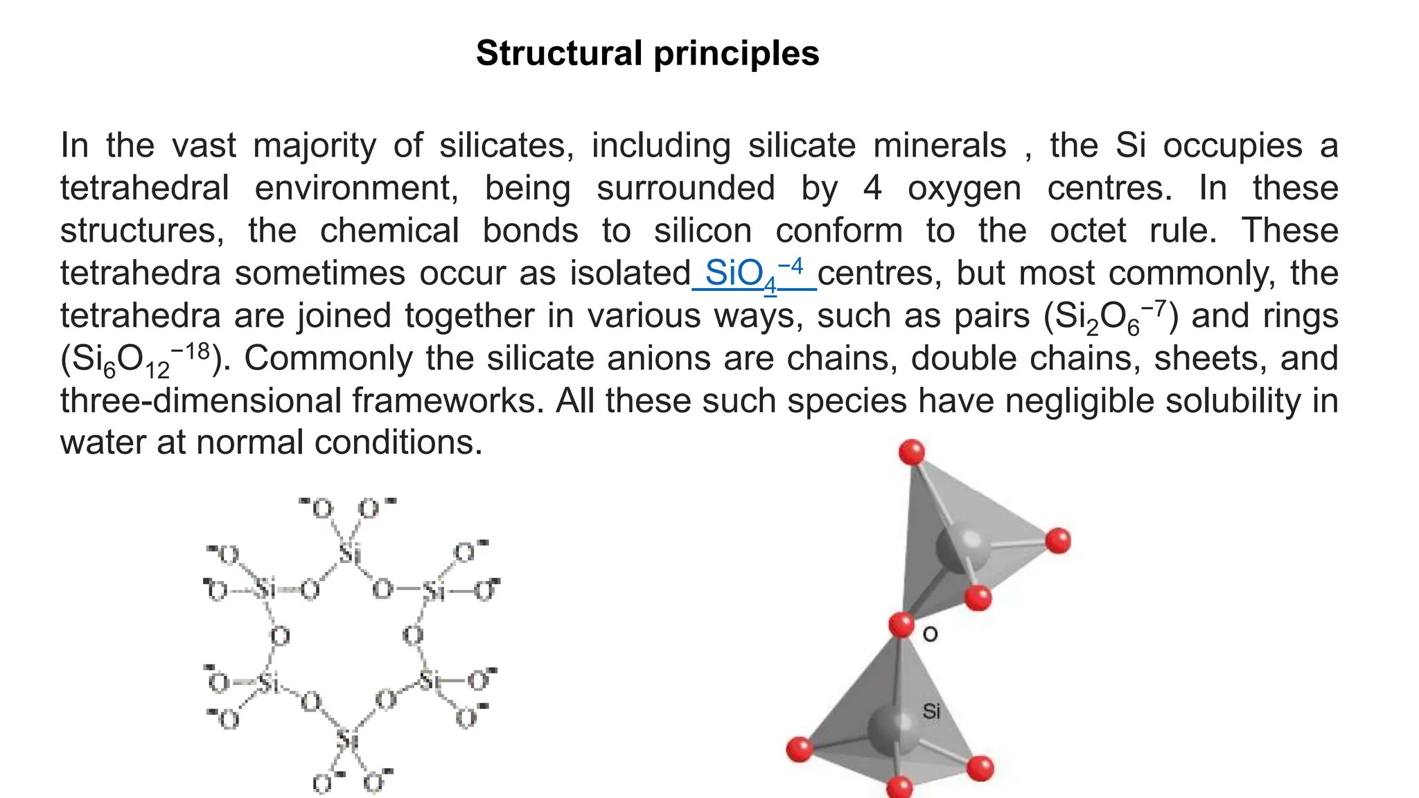 silicates, types of silicates and their chemical and structural ...