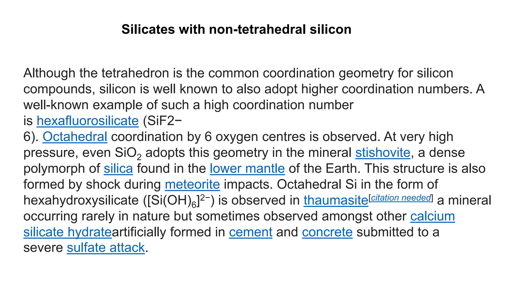 silicates, types of silicates and their chemical and structural ...