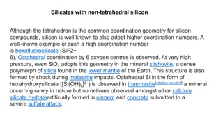 silicates, types of silicates and their chemical and structural ...