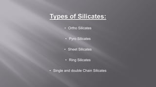 Silicates and allied products | PDF