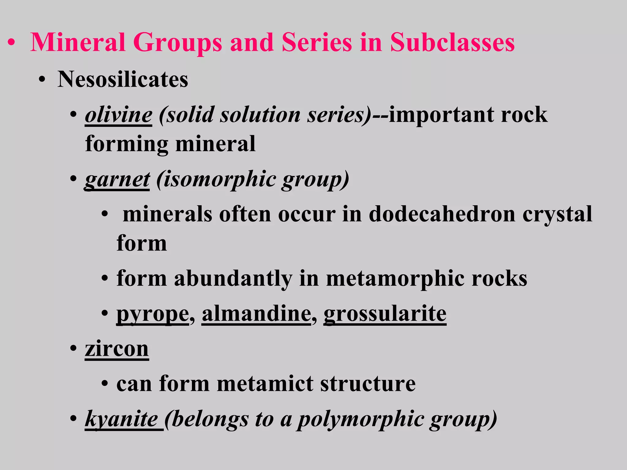 Silicates in geology based | PPT