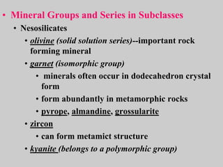 Silicates in geology based | PPT