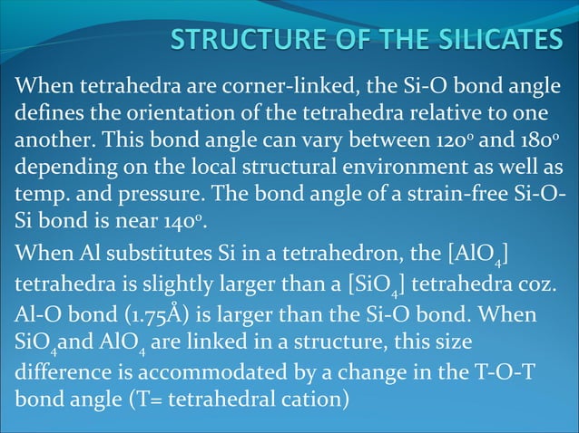 Silicate structure