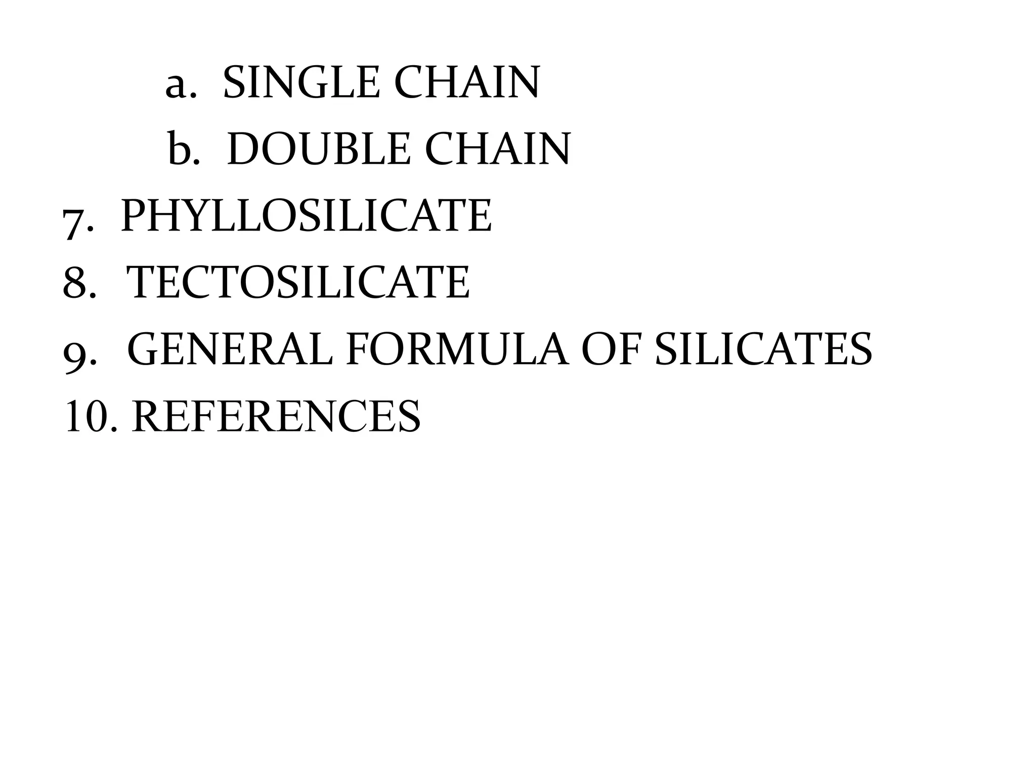 Silicate structure and its classification | PPTX