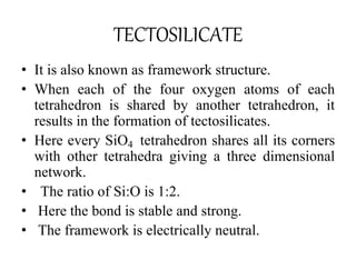 Silicate structure and its classification | PPTX