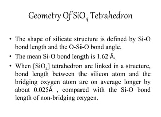 Silicate structure and its classification | PPTX