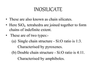 Silicate structure and its classification | PPT