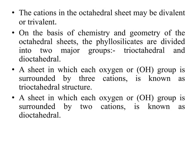 Silicate structure and its classification