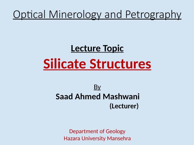 Silicate Structures (2).pptx............ | PPT