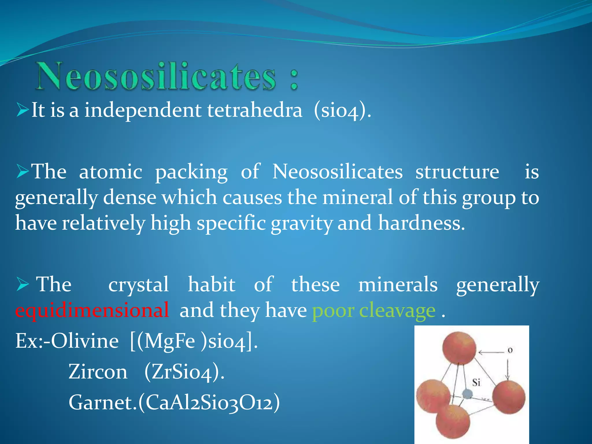 The Silicate stuctures | PPTX