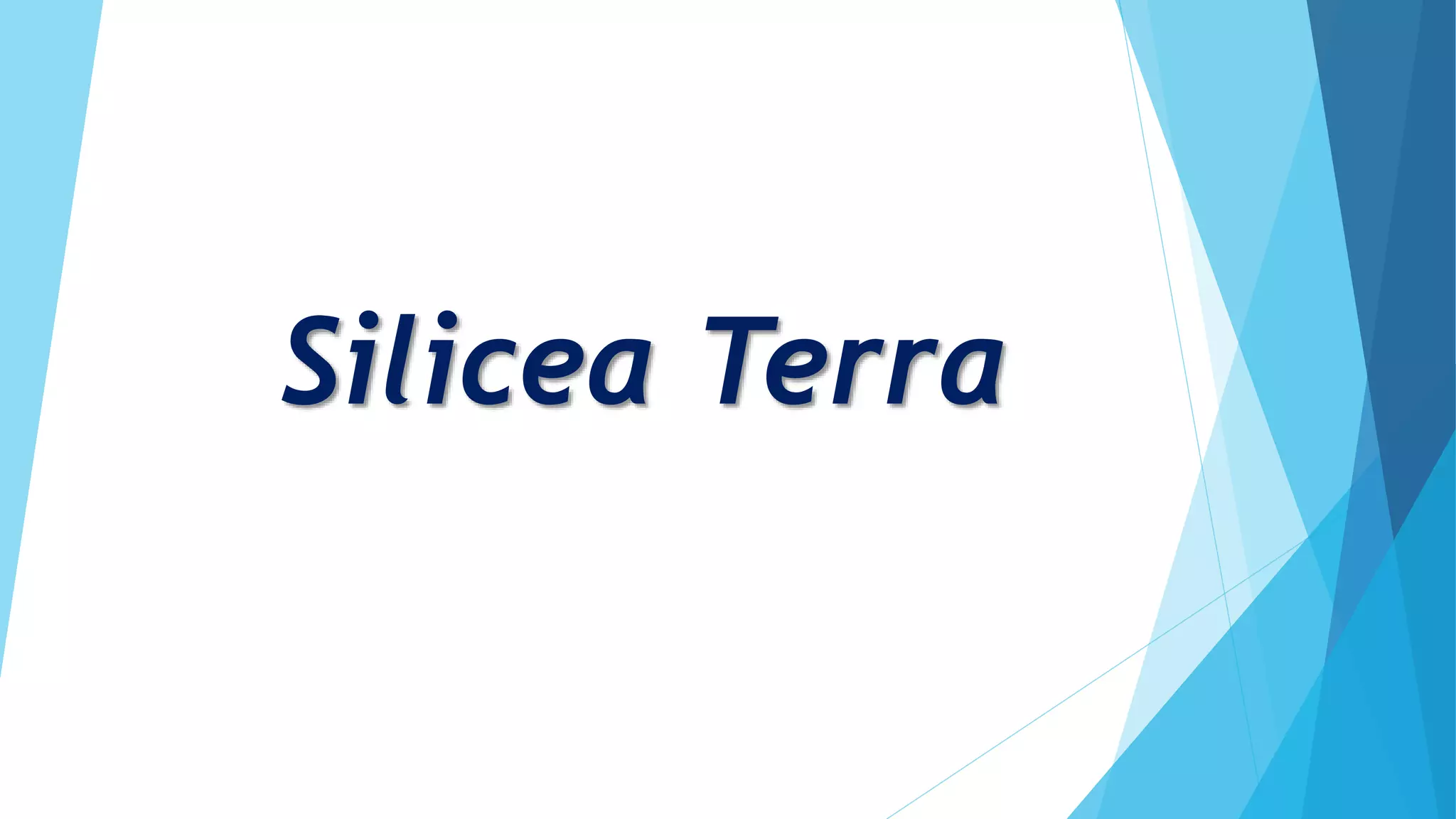 Silicea terra | PPTX