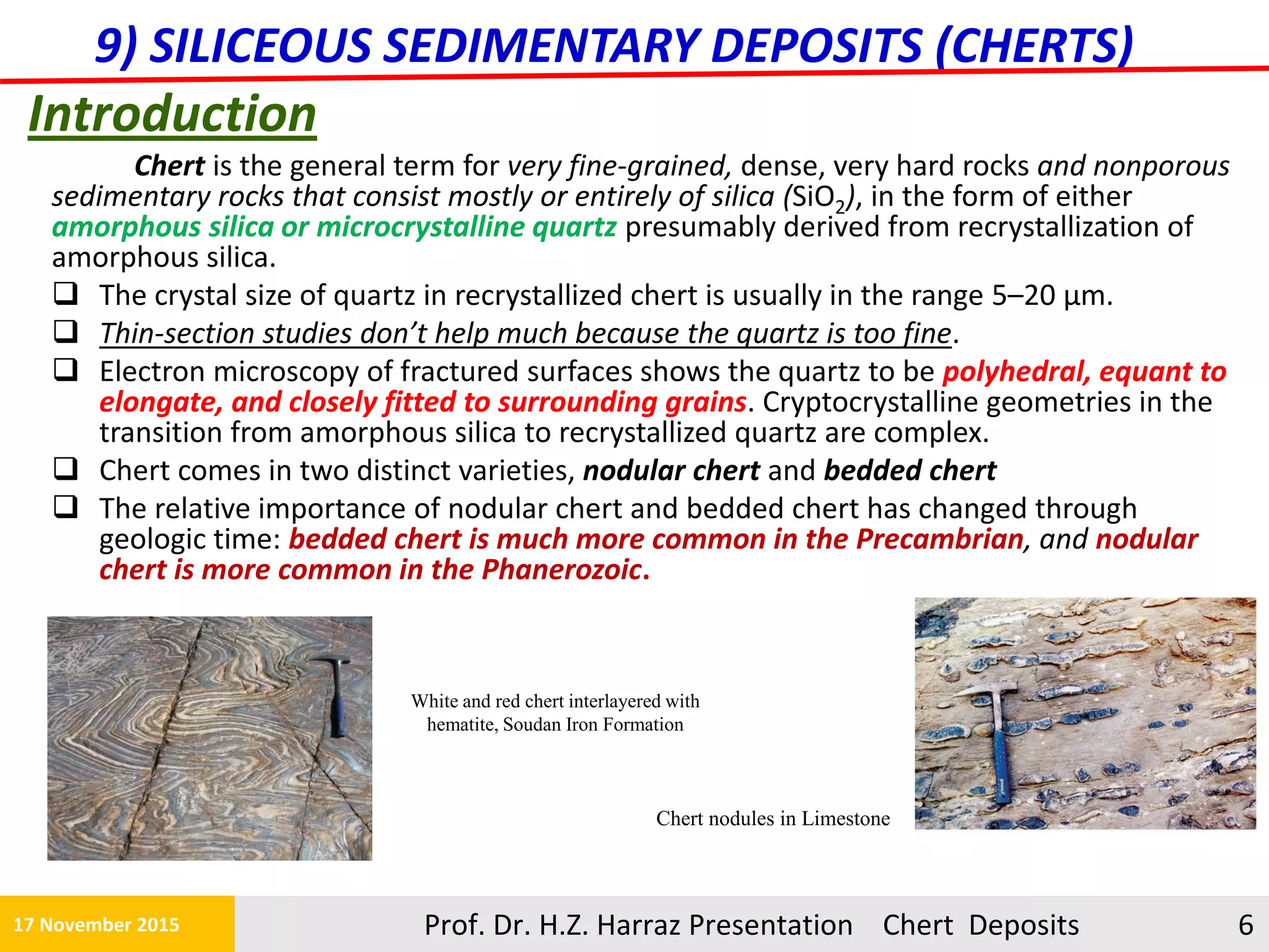Siliceous sedimentary deposits | PDF