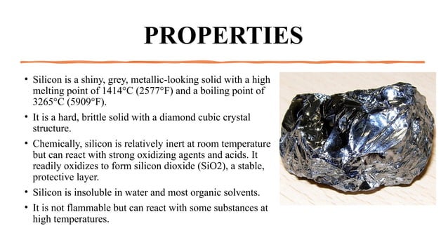 Silicon with multiple benefits and uses. | PPT