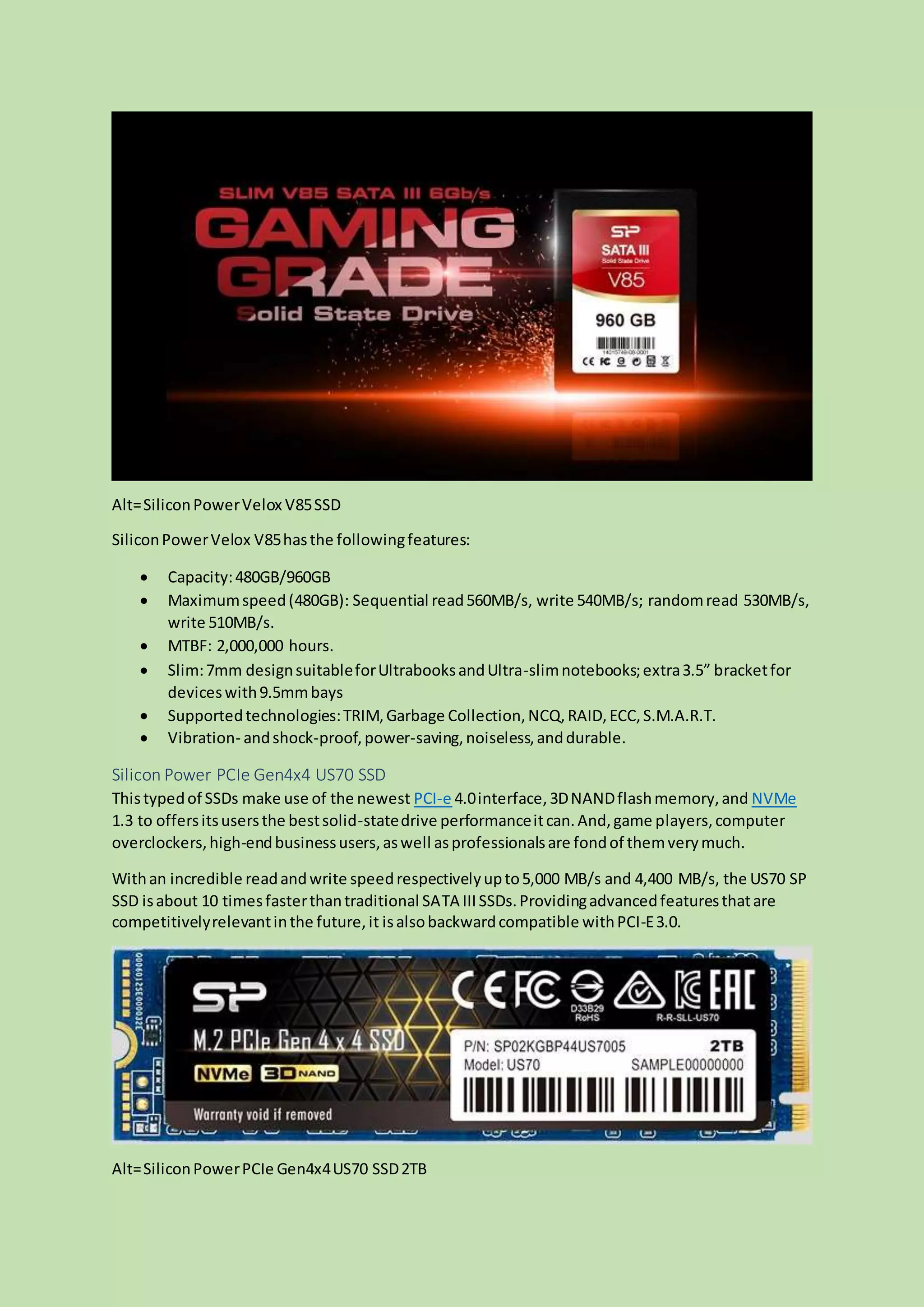 Silicon power-ssd | PDF