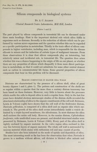 Silicon compounds in biological systems | PDF