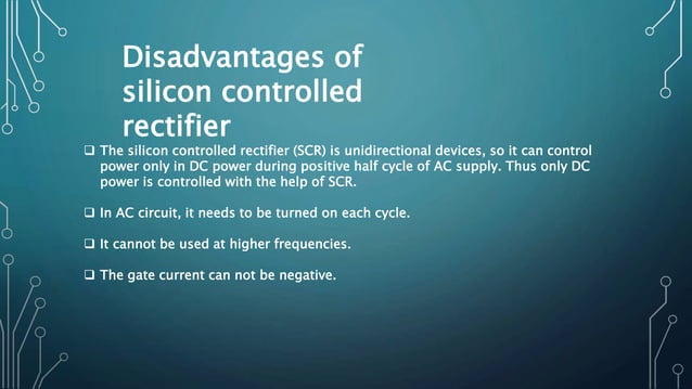 Silicon controlled rectifier | PPTX