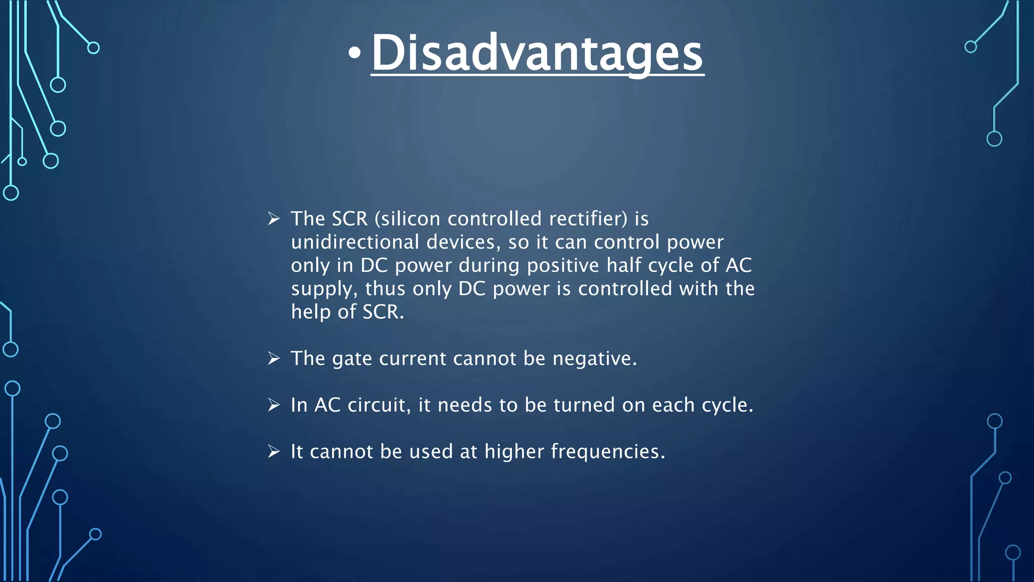 Silicon controlled rectifier ( SCR ) | PPTX